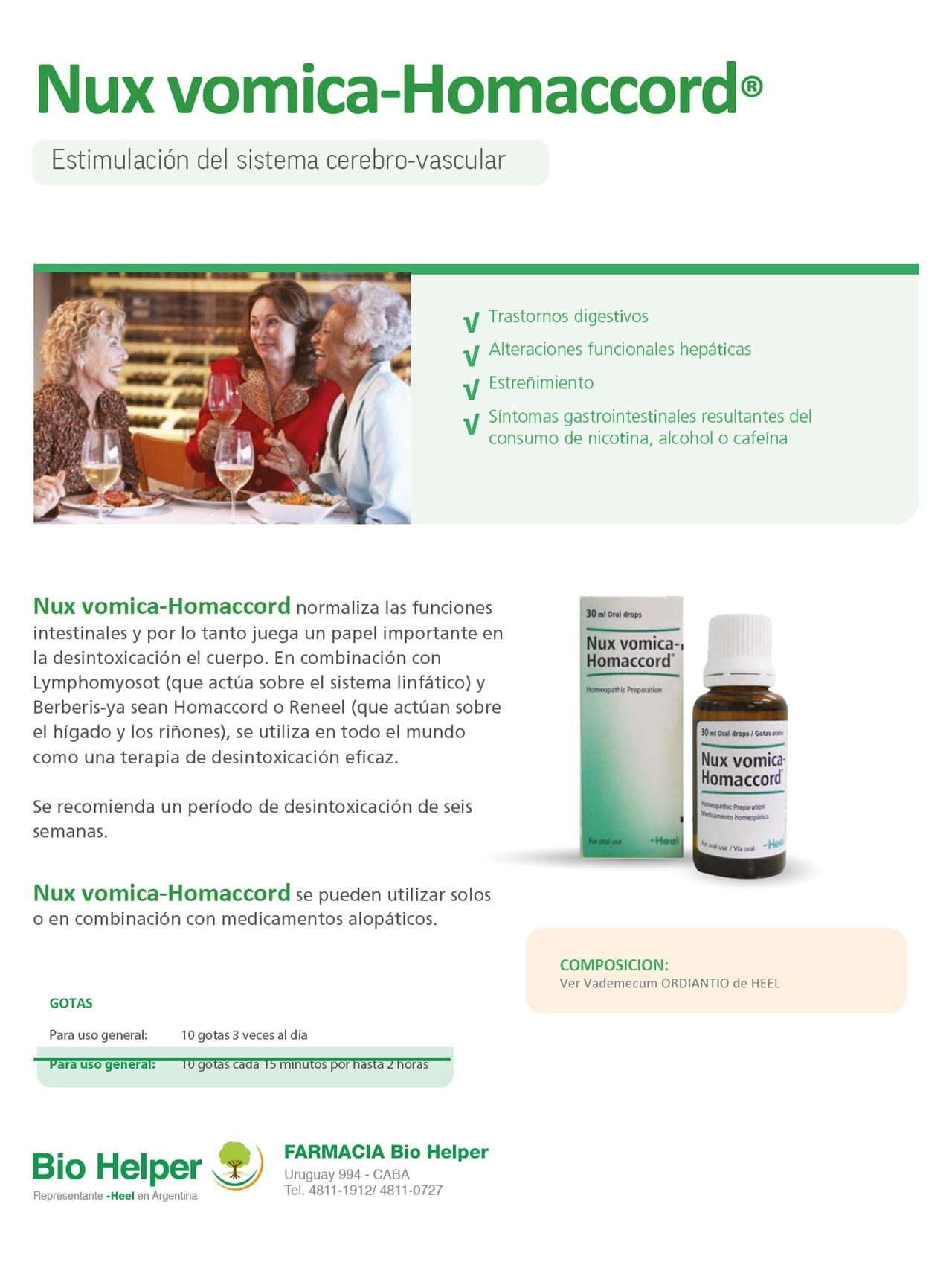 Nux Vomica Homaccord Gotas 30ml – Biohelper